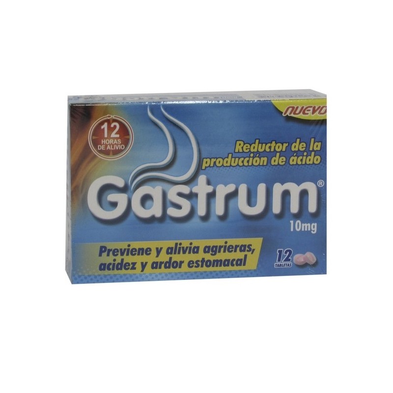 GASTRUM 10 MG 12 TABLETAS