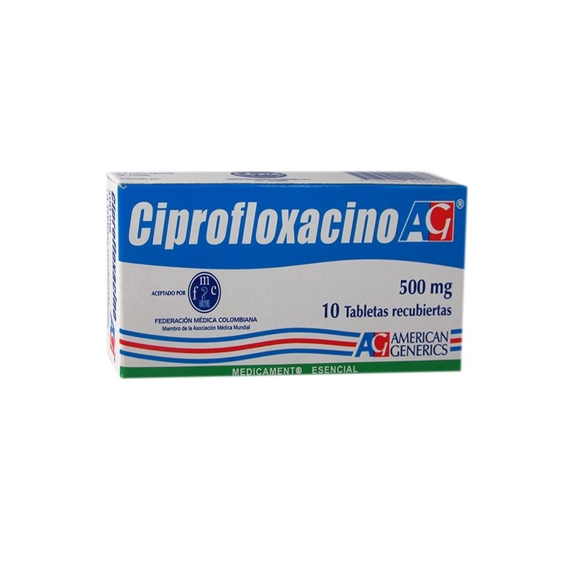 CIPROFLOXACINA 500 MG 10 TABLETAS AG