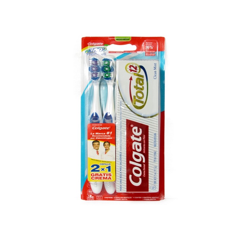 CEP.COLGATE 360 TWINPACK+TOT.75 ML MED