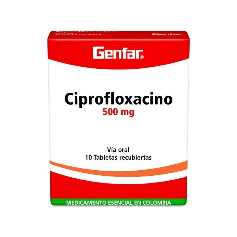 CIPROFLOXACINO 500 MG 10 TABLETAS GF