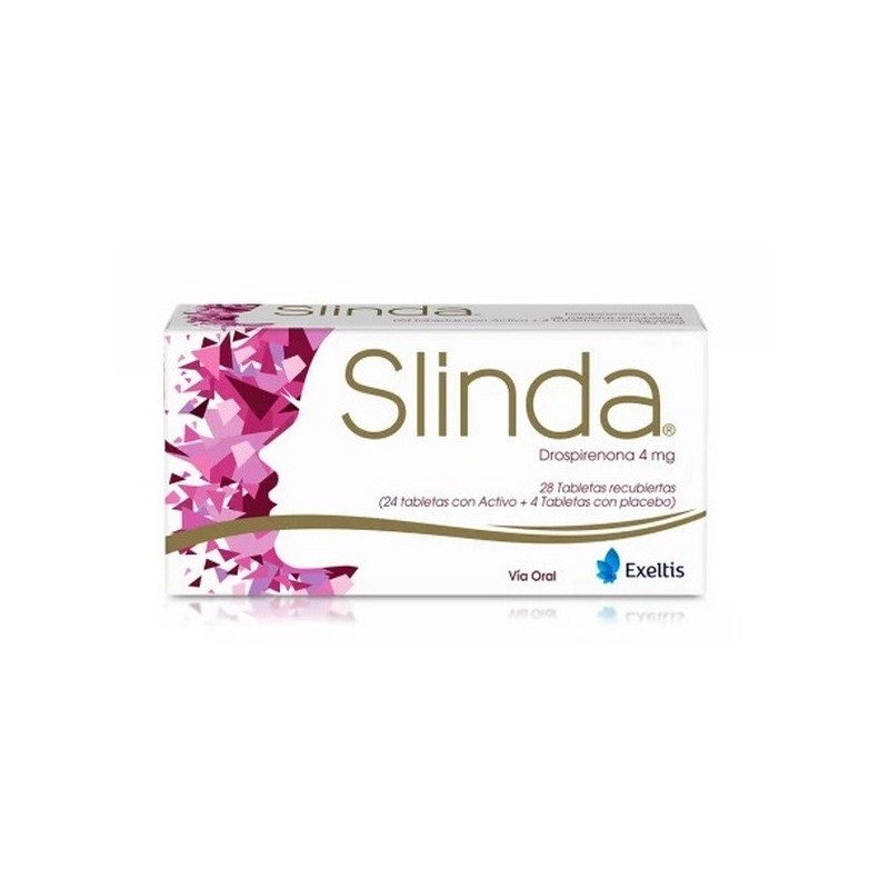 SLINDA DROSPIRENONA 4MG 28 TABLETAS